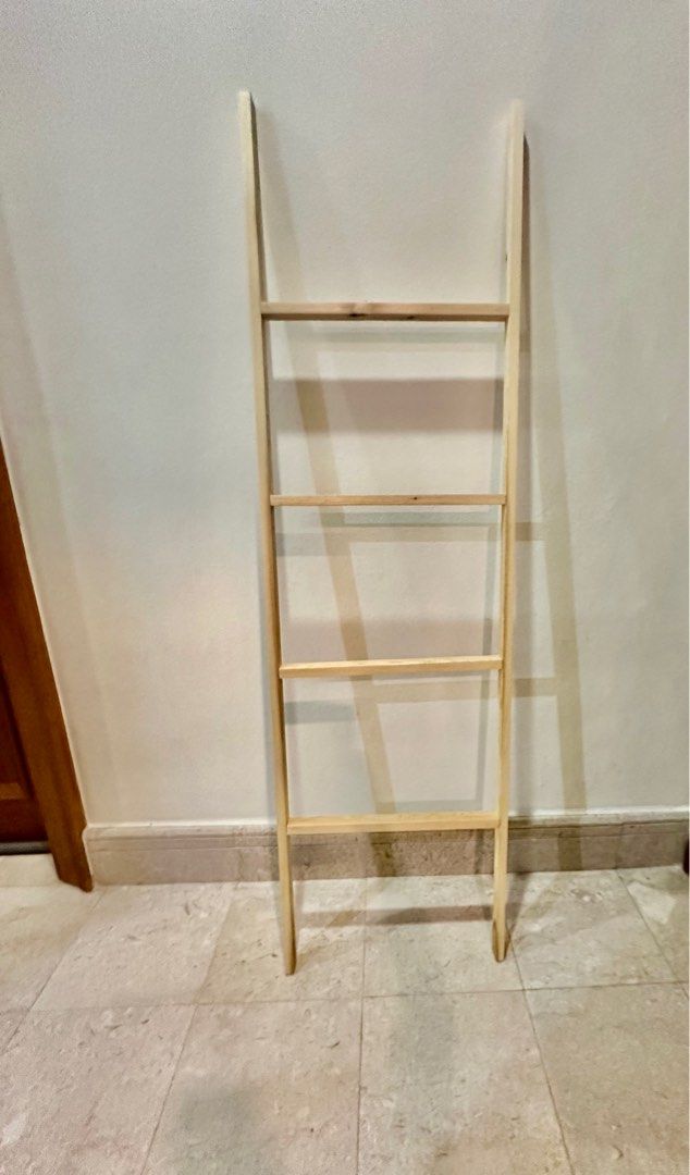 Wooden ladder rack, Furniture & Home Living, Furniture, Other Home ...