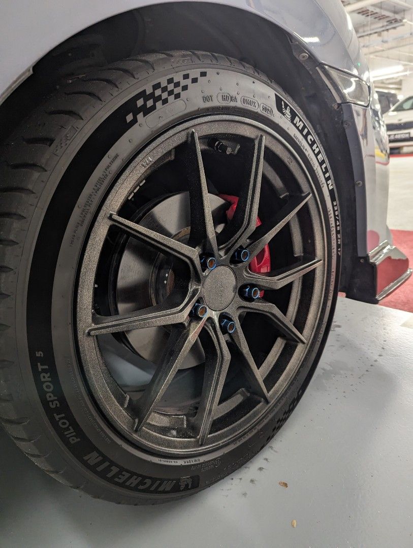 17" 5x114.3 Advanti Racing Sports Rims + Michelin PS5 + FREE Steelmate ...