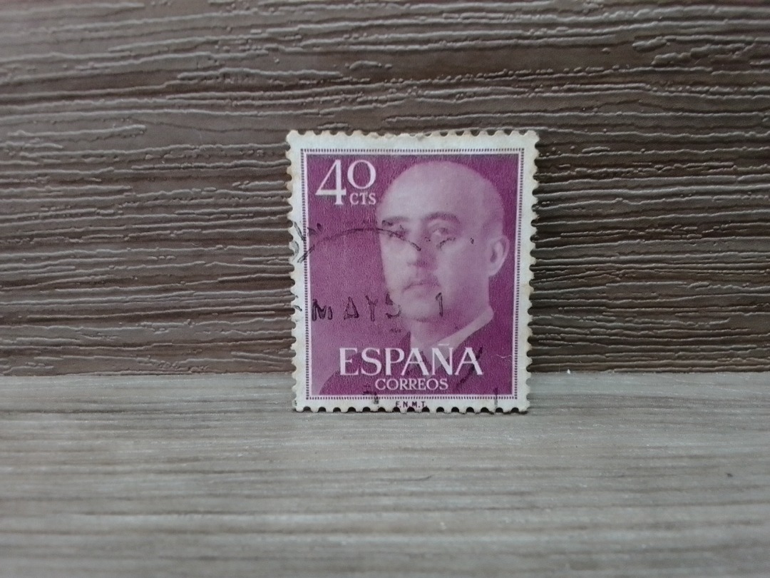 1955 SPAIN 40CTS GENERAL FRANCISCO FRANCO ESPANA CORREOS #ES820 ...
