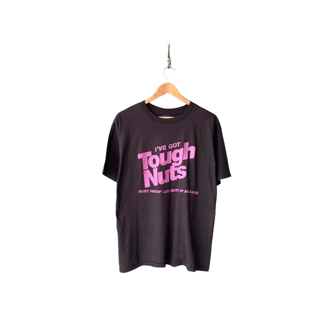 1980’s McGard “I’ve got tough nuts” statement tee, Men's Fashion, Tops & Sets, Tshirts & Polo ...