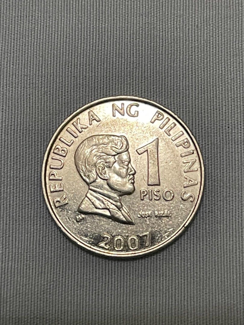 1 piso 2007 Philippine coin with double rim error, Hobbies & Toys ...