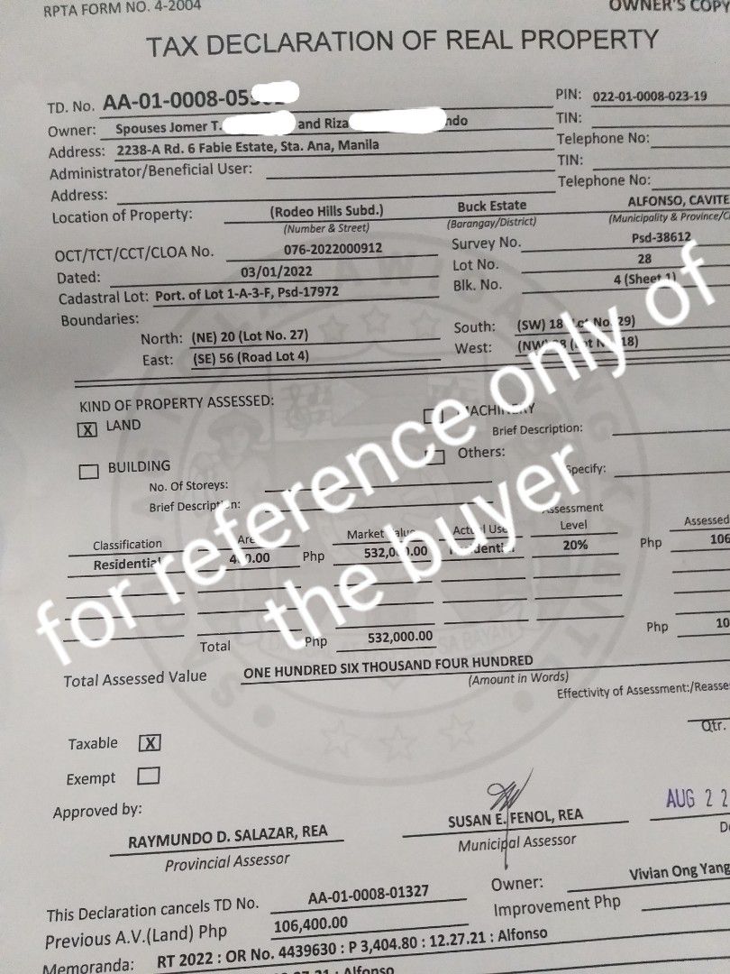 400sq meter Residential Lot Tagaytay Alfonso Cavite, Property, For Sale ...