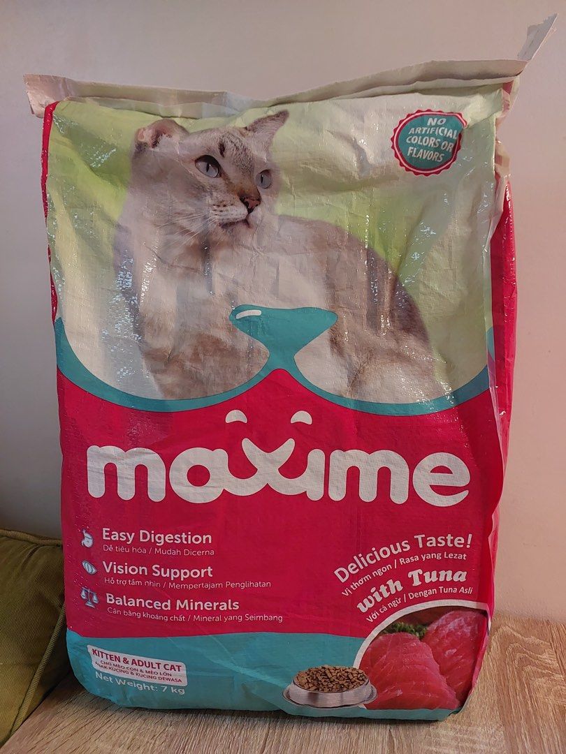 7kg MAXIME Dry Cat Food Adult / Kitten Tuna Flavour, Pet Supplies, Pet ...