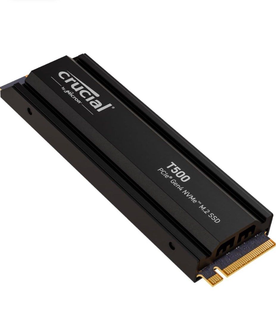 (PS5 SSD附散熱片) Micron Crucial T500 pro with heatsink 1TB PCle Gen 4 NVMe ...