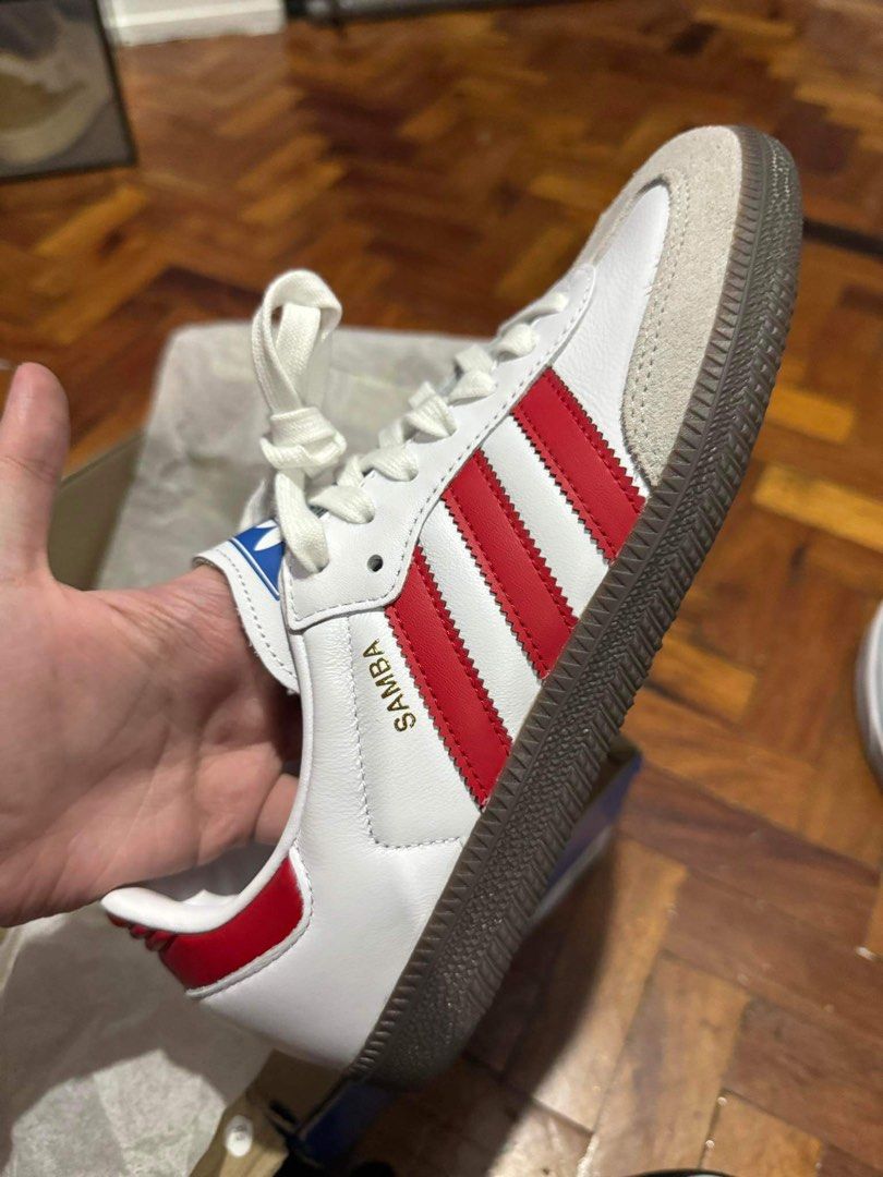 Adidas Samba OG Red, Women's Fashion, Footwear, Sneakers on Carousell