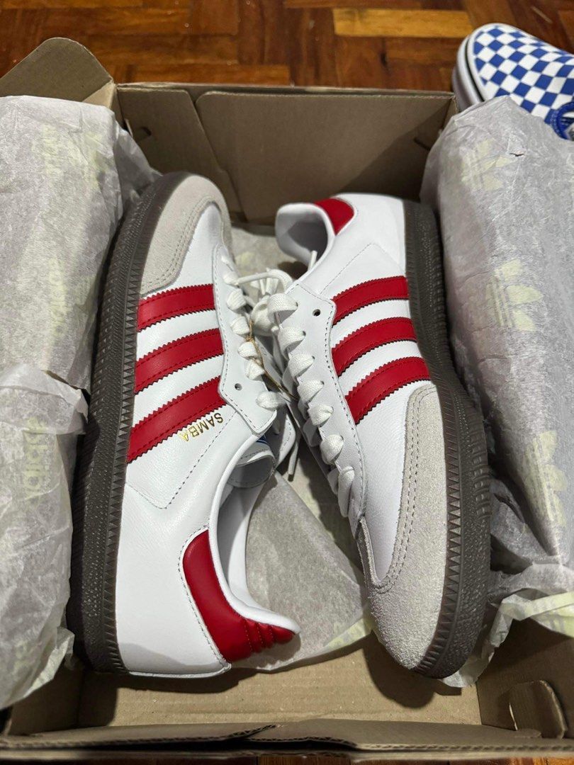 Adidas Samba OG Red, Women's Fashion, Footwear, Sneakers on Carousell