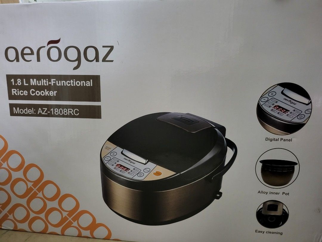 Aerogaz Rice Cooker 1.8L AZ-1808RC, TV & Home Appliances, Kitchen ...