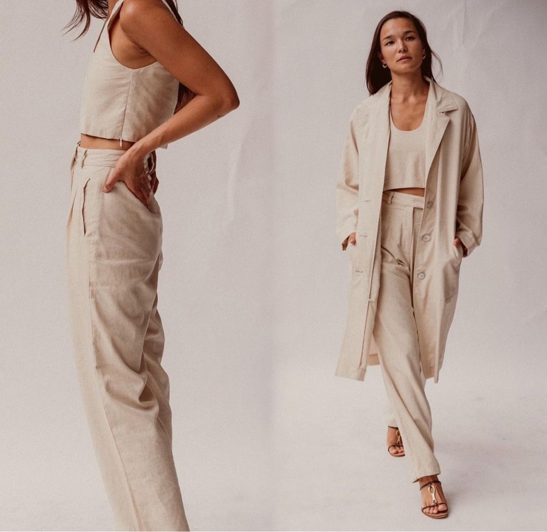 Araw The Line Melfi Linen Top Oat, Women's Fashion, Tops, Sleeveless on ...