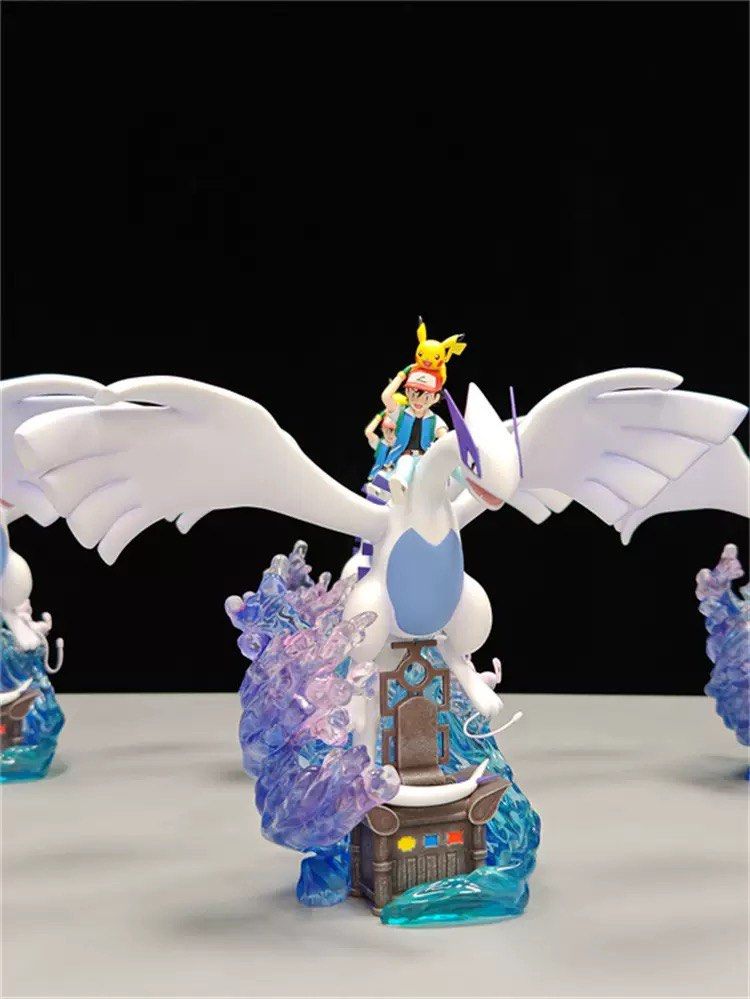 Ash (satoshi) pikachu mew and Lugia Gk statue figure - Pokemon - red ...