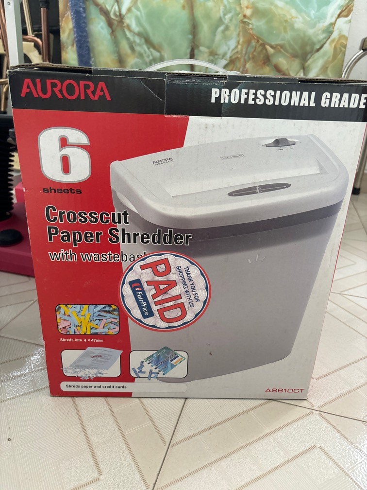 Aurora Paper Shredder, Computers & Tech, Parts & Accessories, Other ...