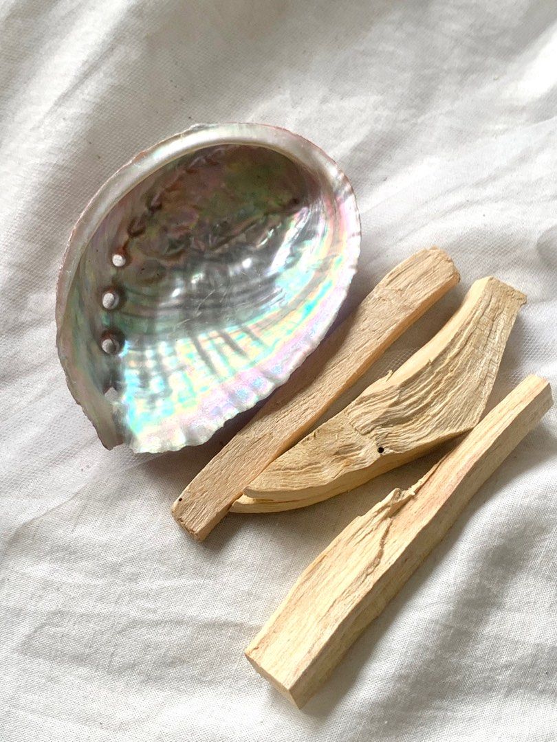 Australian Shell Tray with Palo Santo Smudging Set, Hobbies & Toys ...