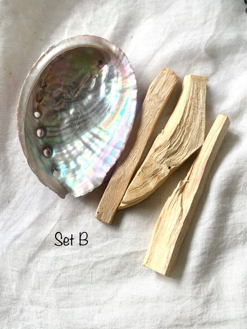 Australian Shell Tray with Palo Santo Smudging Set, Hobbies & Toys ...