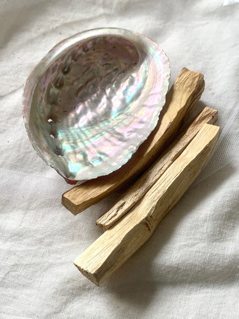 Australian Shell Tray with Palo Santo Smudging Set, Hobbies & Toys ...