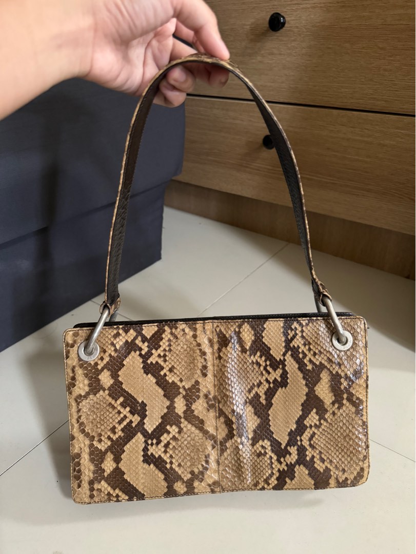 Authentic Prada Exotic Snake Skin Baguette Bag, Luxury, Bags & Wallets ...