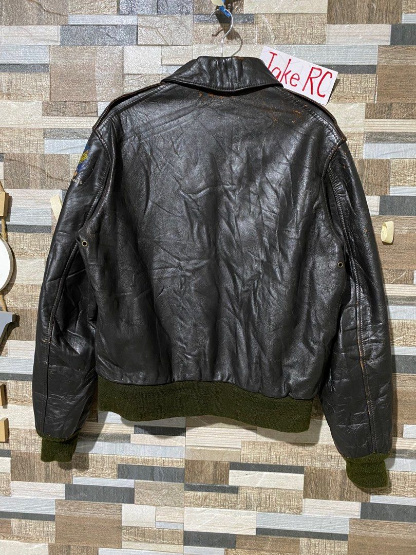 Avirex A2 Leather Jacket, Men's Fashion, Coats, Jackets and Outerwear ...