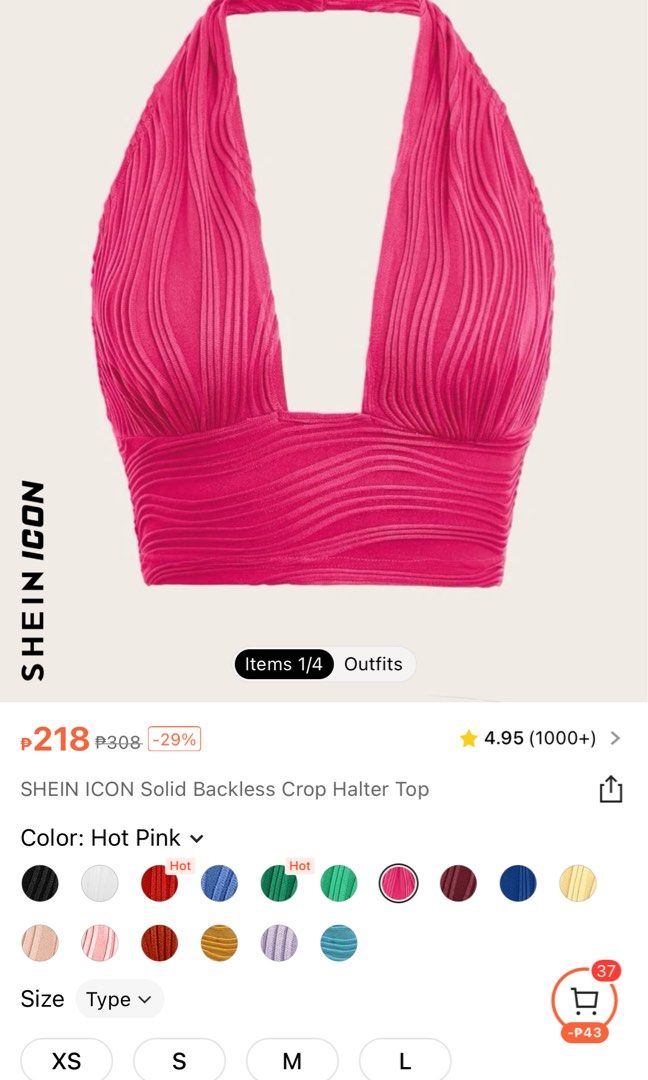 backless pink halter top y2k, Women's Fashion, Tops, Others Tops on ...