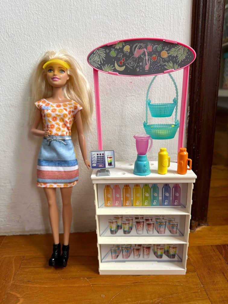 Barbie Juice Bar & Doll, Hobbies & Toys, Toys & Games on Carousell