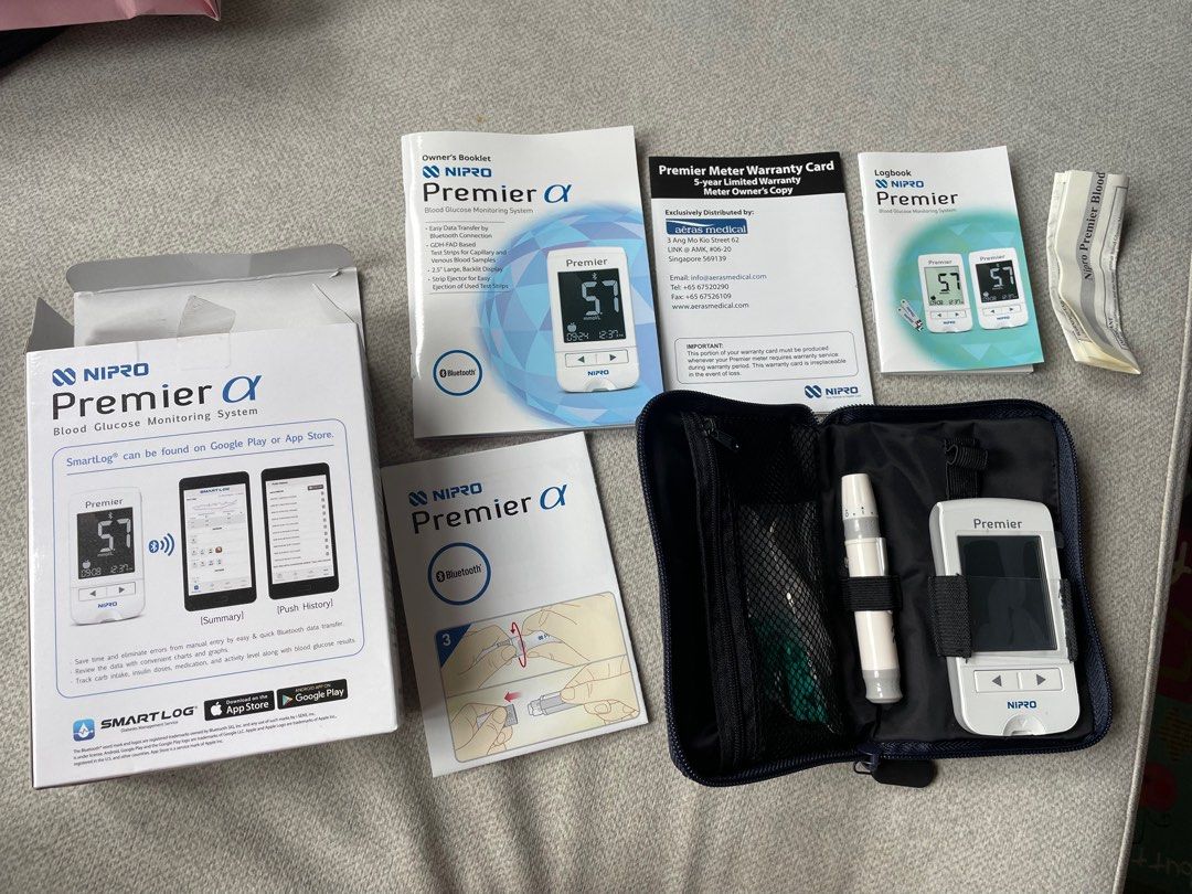 BNIB Nipro Premier Blood Glucose Monitoring System, Health & Nutrition ...