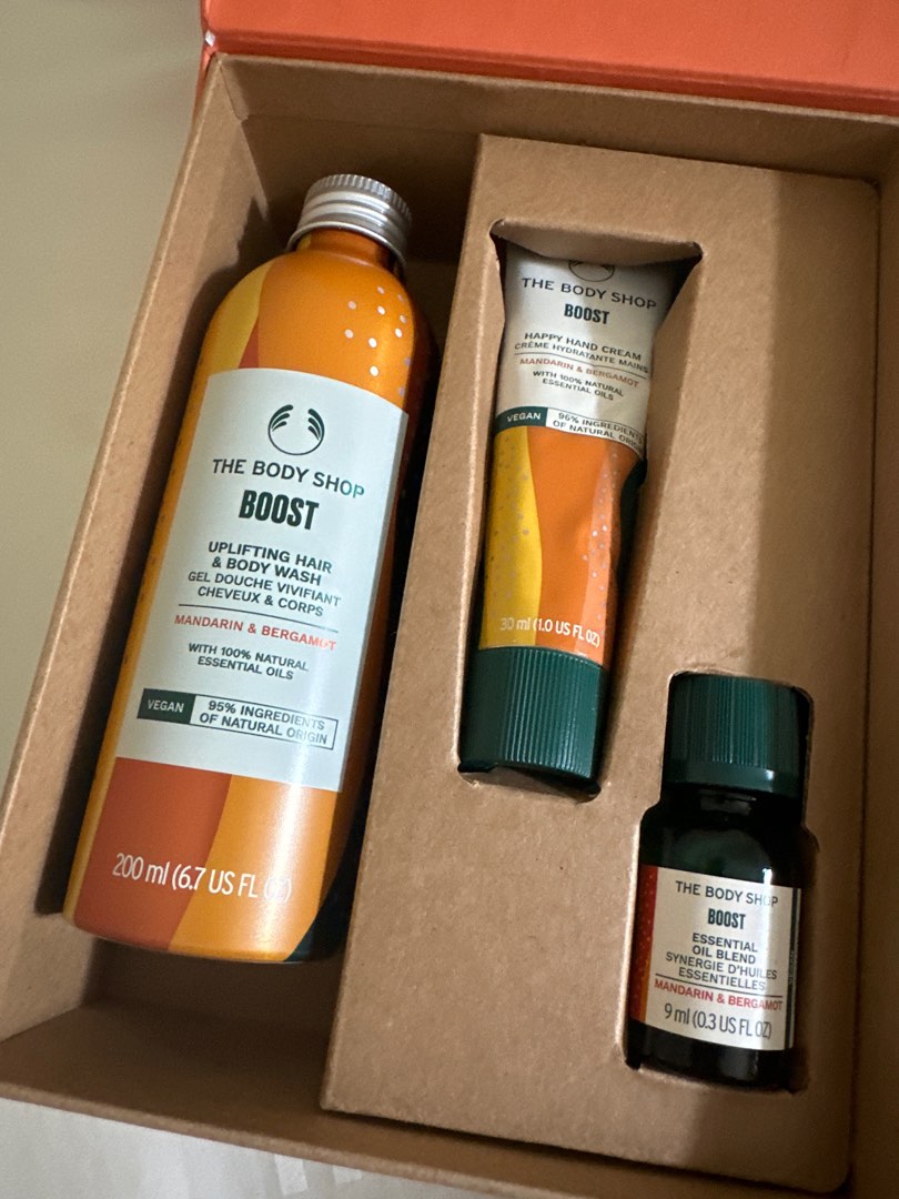 Body Shop Boost set ( Mandarin & Bergamot), Beauty & Personal Care ...