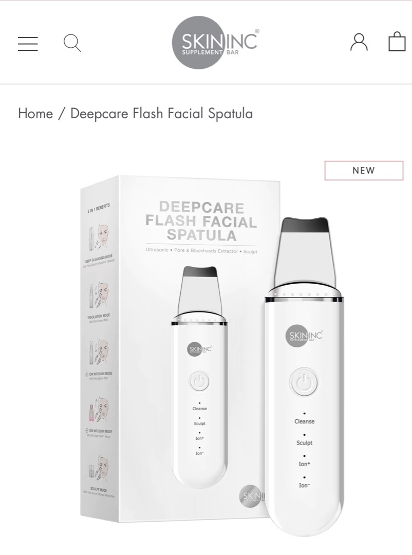Brand New SkinInc Deepcare Flash Facial Spatula, Beauty & Personal Care ...