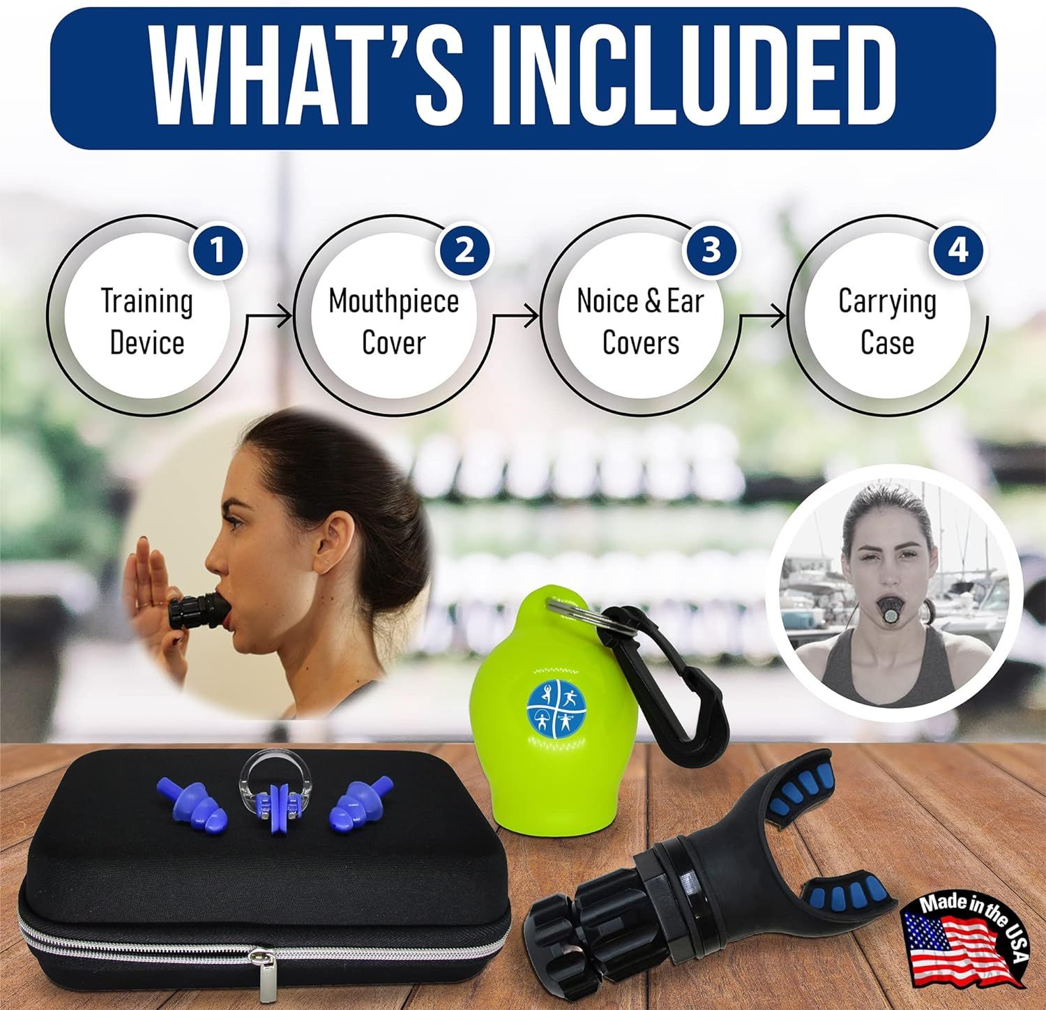 Breathing Resistance Trainer. Lung Exercise Device. Expands and ...