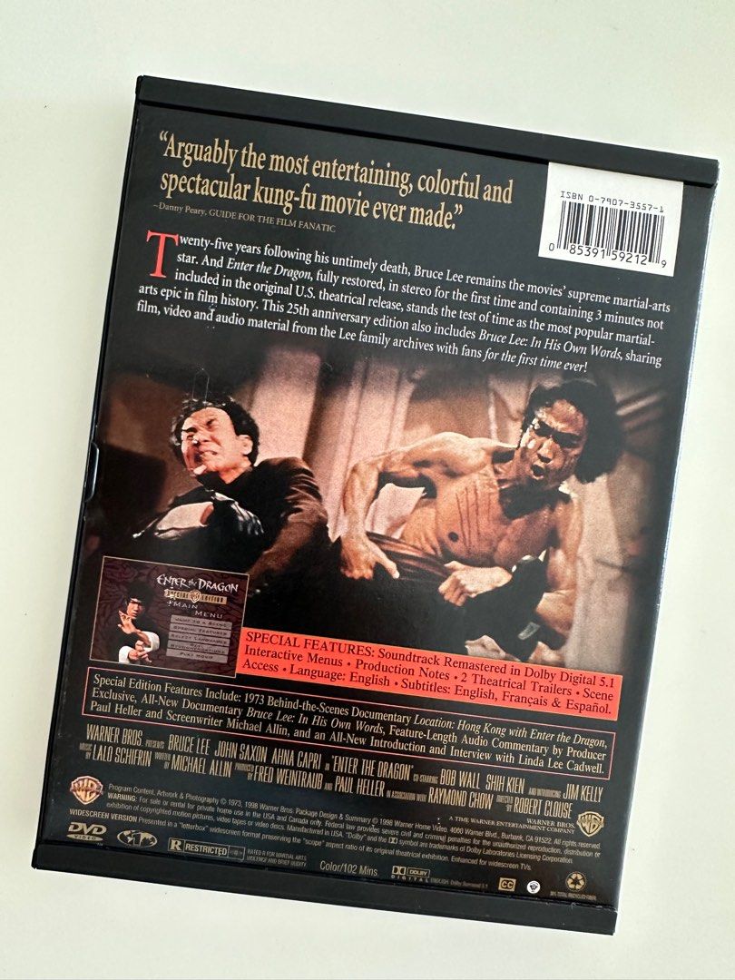 Bruce Lee DVD - Enter the Dragon (1973), Hobbies & Toys, Music & Media, CDs & DVDs on Carousell