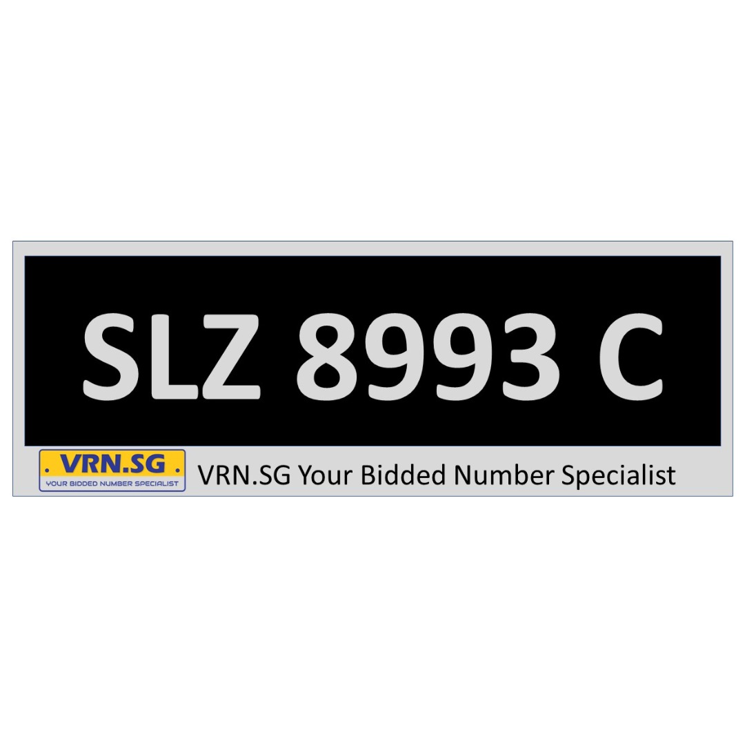 Car Number Plate for Sale: SLZ 8993 C (SLZ8993C), Car Accessories, Car ...