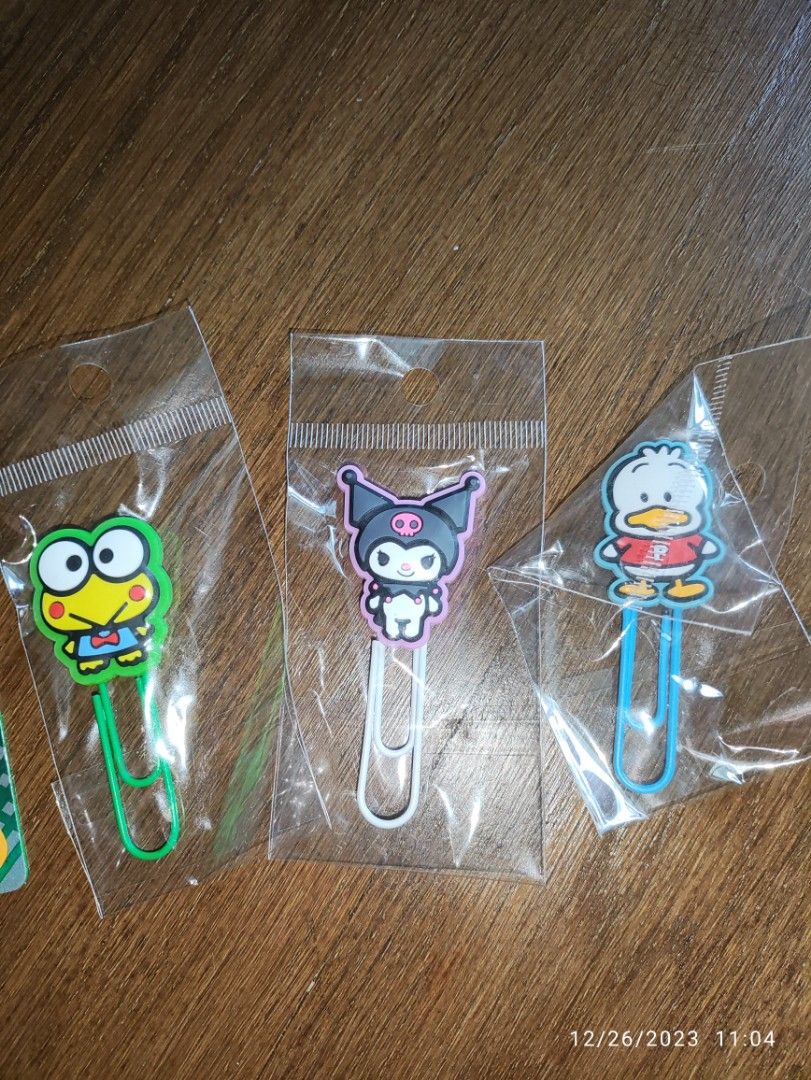 Cartoon sanrio paper clip duck frog, Hobbies & Toys, Stationery & Craft ...