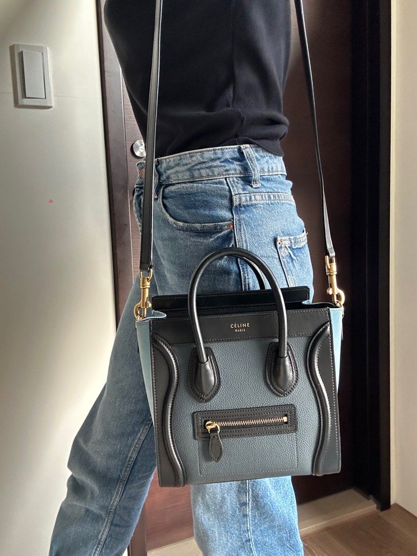 Celine nano luggage 包包 最經典的絕版Old Celine, 她的時尚, 包包、錢包, 腰包、胸包在旋轉拍賣