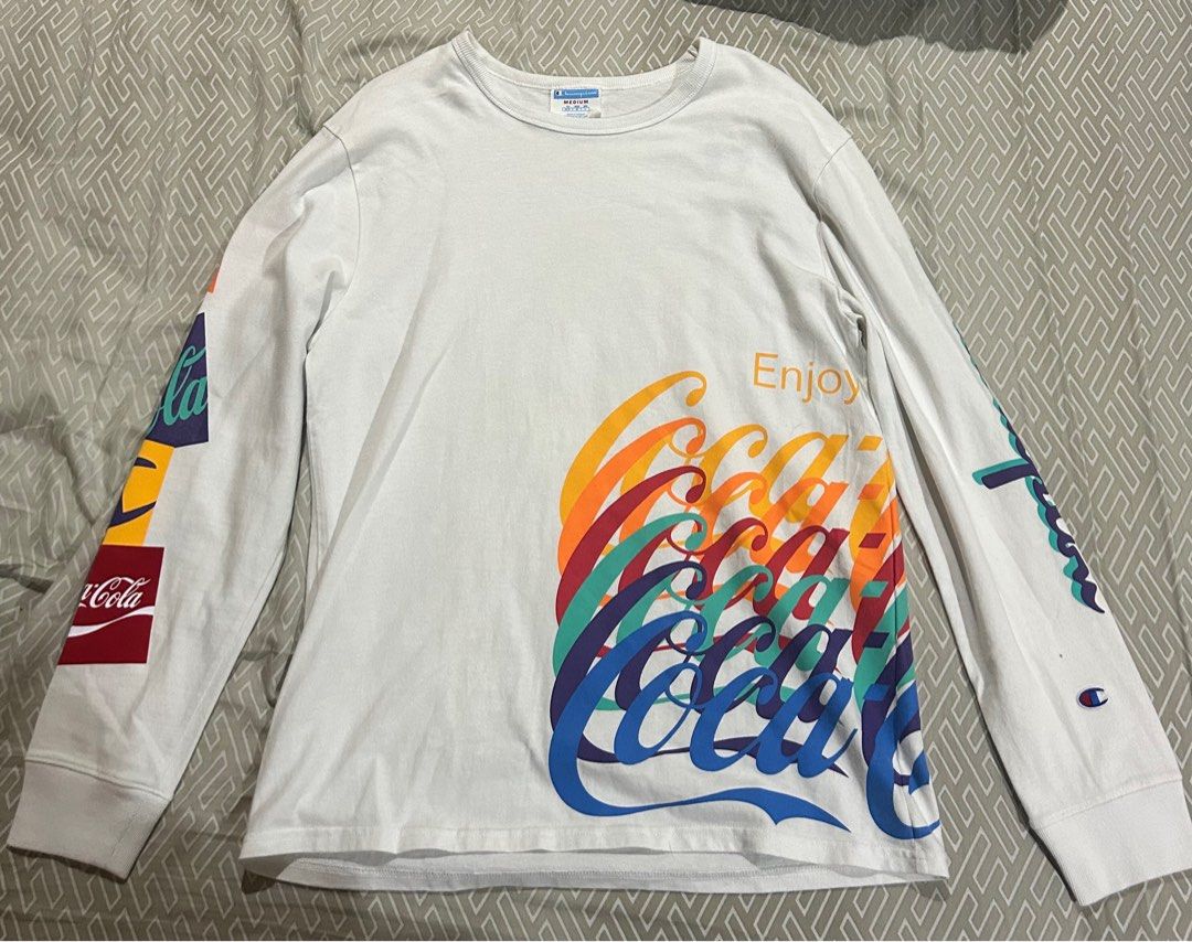 Champion X Coke Collab Long Sleeve Shirt, Men's Fashion, Tops & Sets ...