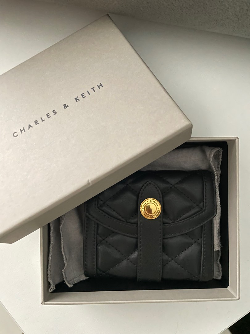 Charles And Keith Small Black Wallet Womens Fashion Bags And Wallets Wallets And Card Holders On