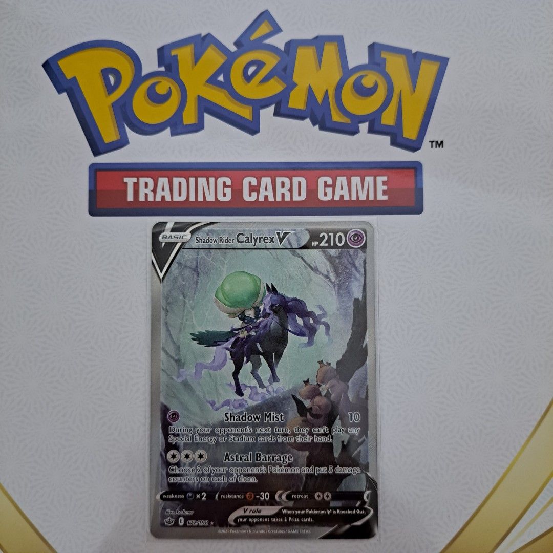 Chilling Reign - Shadow Rider Calyrex Alternate Art 172/198, Hobbies ...