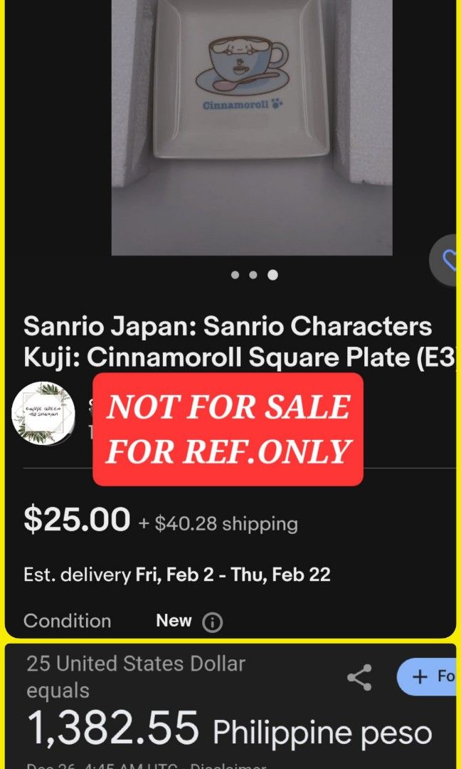 CINNAMOROLL~Sanrio Characters 2001~2021 Cinnamoroll Square Plate ~JP ...