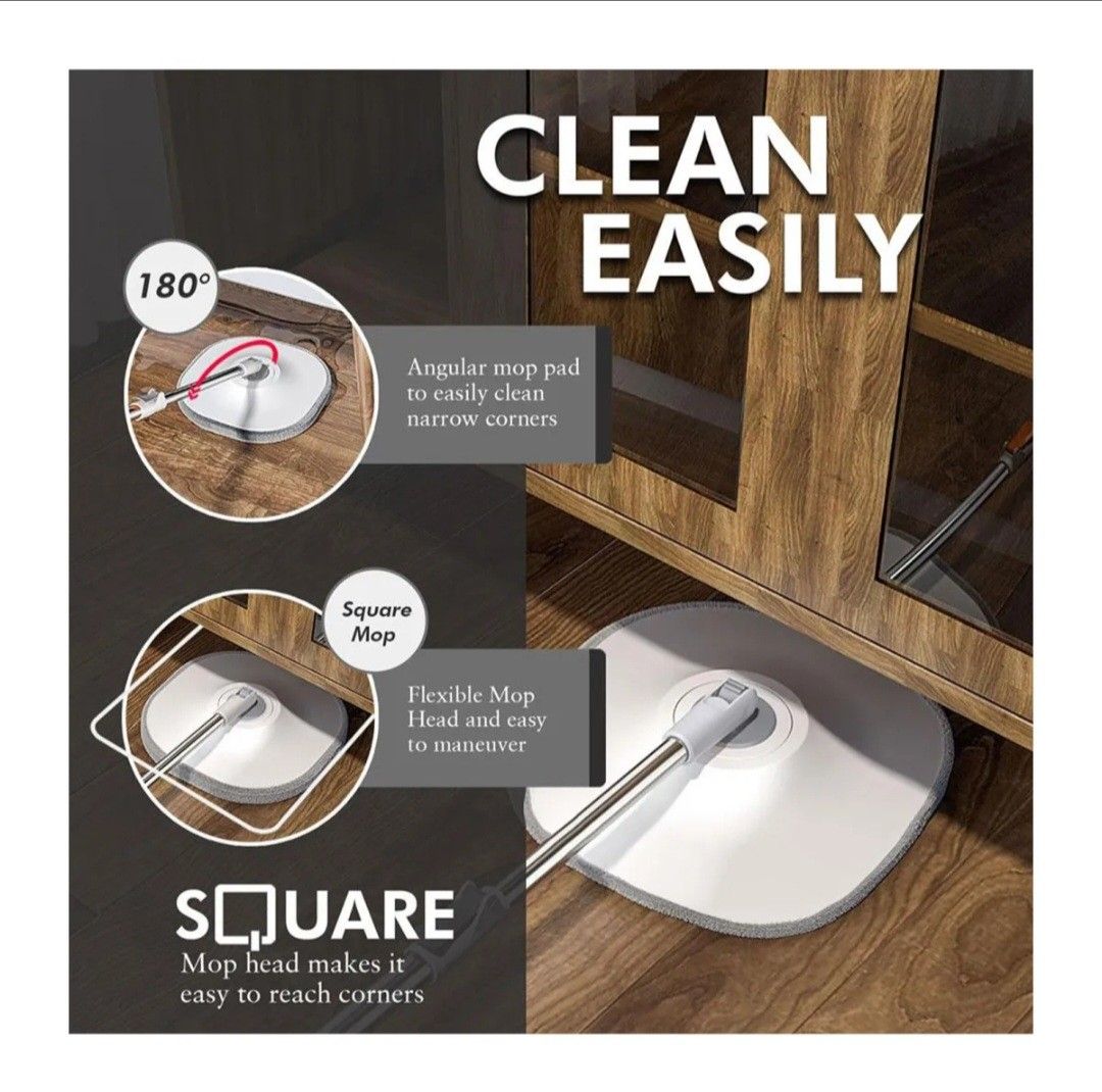 Clean water square mop, Furniture & Home Living, Cleaning & Homecare ...