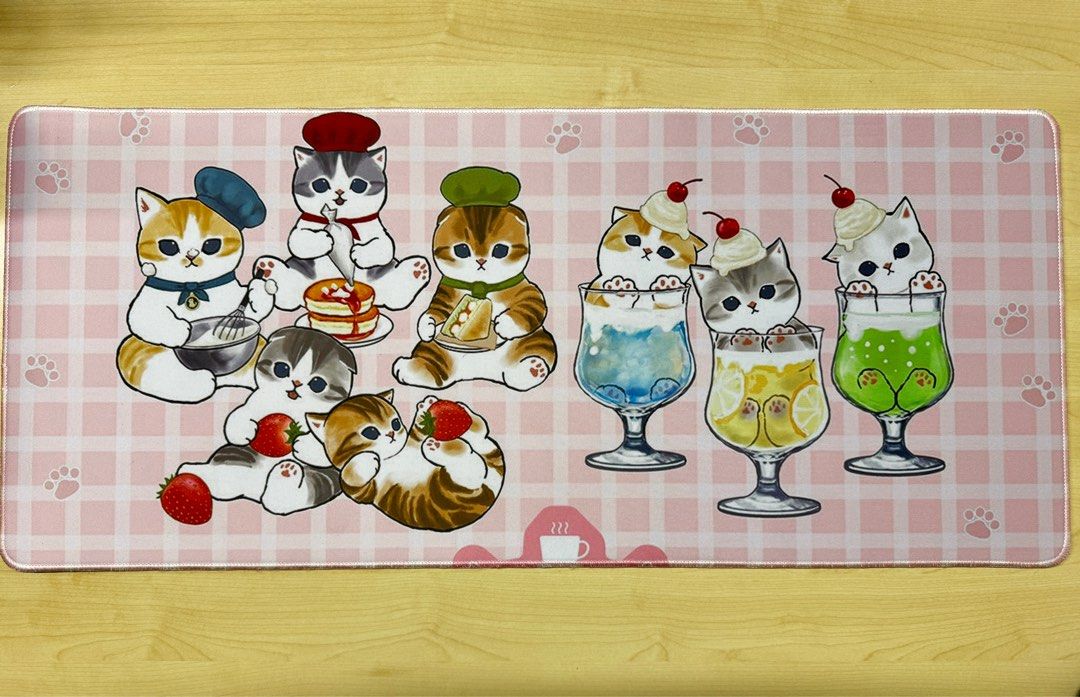 Custom Mofusand Deskmat 4mm thickness - 70cm x 30cm, Computers & Tech ...