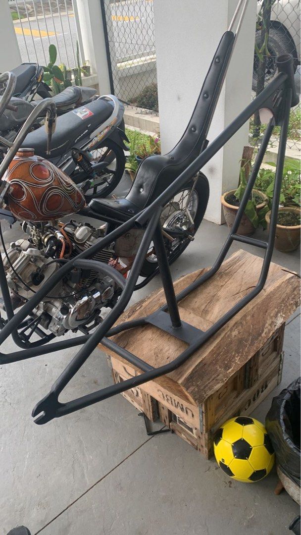 Custom rigid frame chopper bobber, Auto Accessories on Carousell