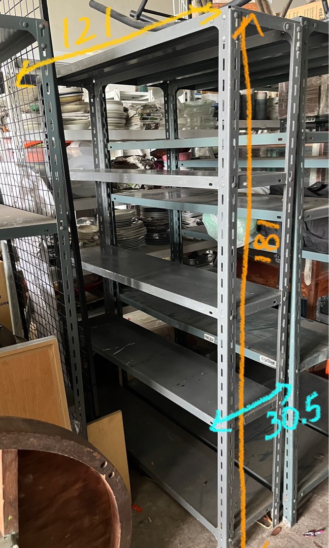 Dark grey bolted Metal racks, Furniture & Home Living, Furniture ...