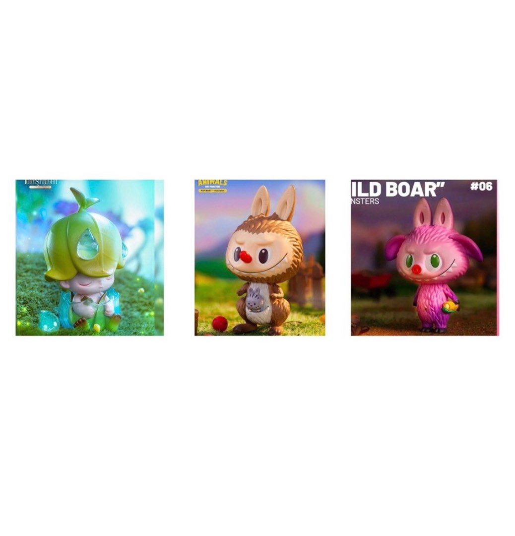 Dimoo forest night dewdrop, labubu animals kangaroo and wild boar ...