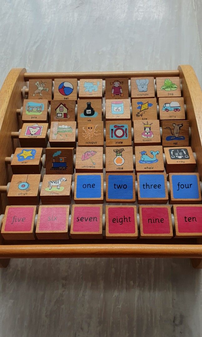 ELC wooden Alphabet learning Frame Board, Babies & Kids, Infant ...