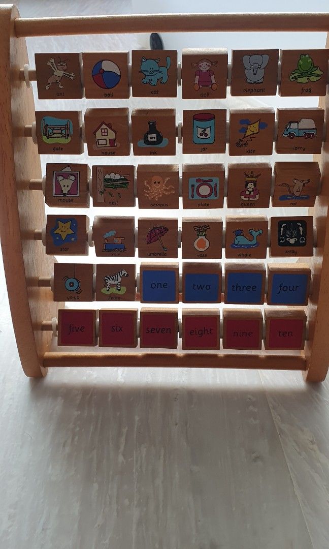 ELC wooden Alphabet learning Frame Board, Babies & Kids, Infant ...