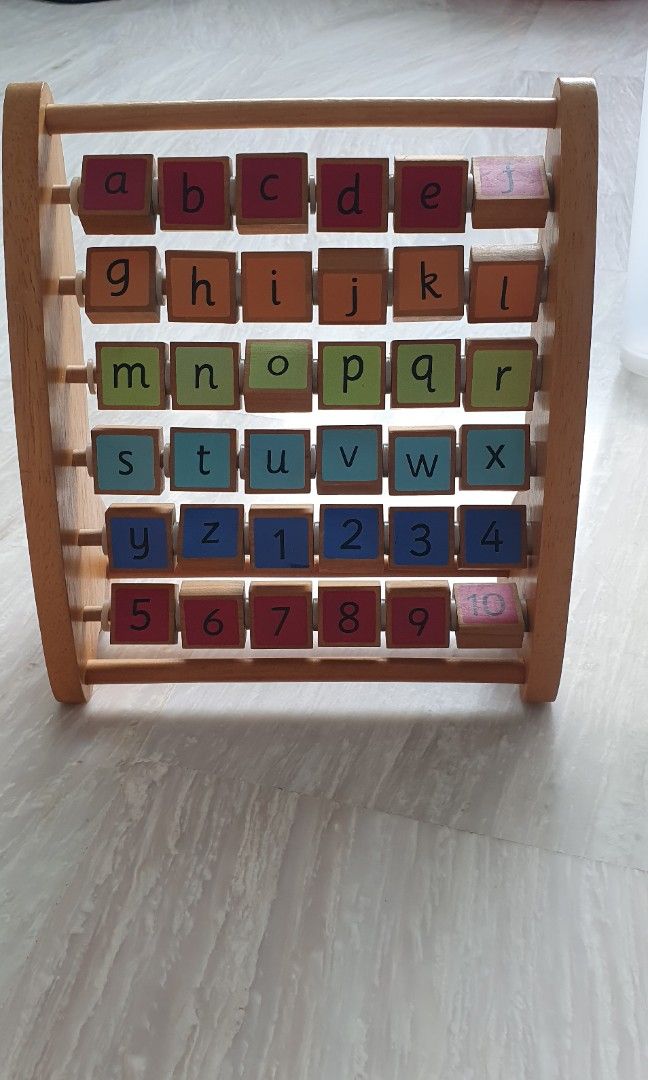 ELC wooden Alphabet learning Frame Board, Babies & Kids, Infant ...
