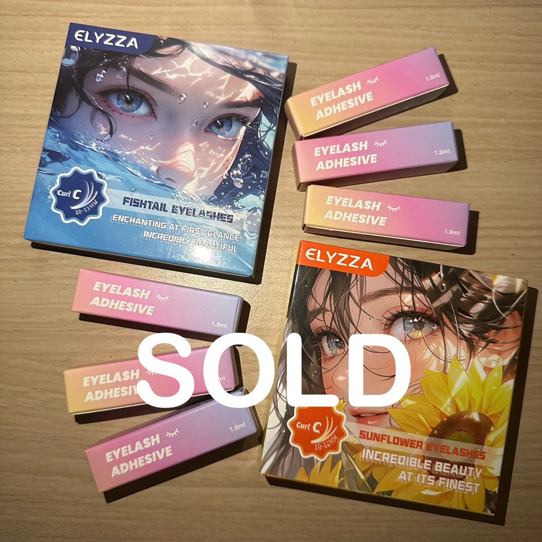 Elyzza Mermaid Fishtail Eyelashes, Beauty & Personal Care, Face, Makeup ...
