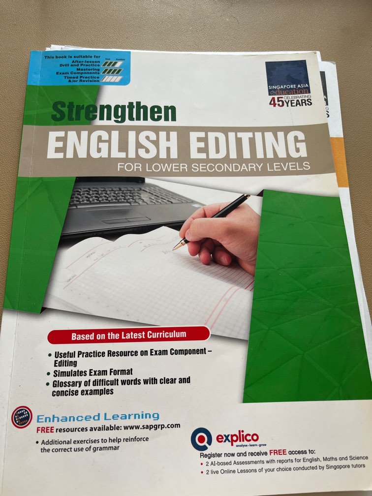 English editing assessment book for lower sec, Hobbies & Toys, Books ...