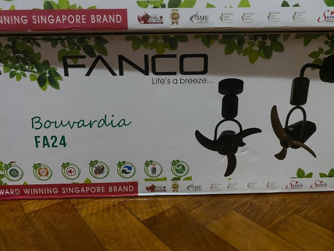 Fanco 18" White/Pine Corner Fan FA24 18 Inch, Furniture & Home Living ...