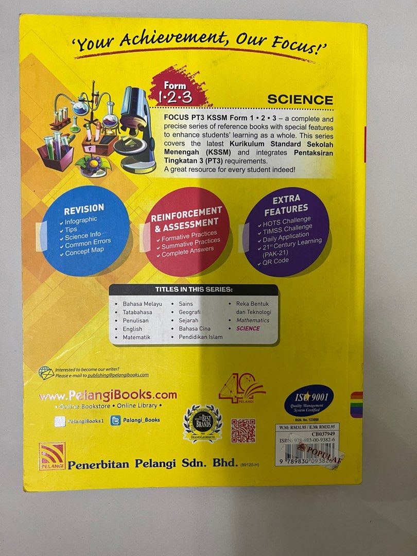 Focus PT3 Form 1 2 3 KSSM Science, Hobbies & Toys, Books & Magazines ...