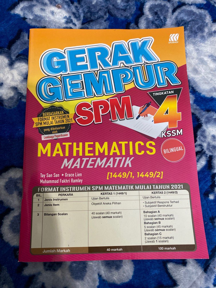 Gerak Gempur SPM Tingkatan 4 Matematik / Mathematics, Hobbies & Toys ... Gerak Gempur SPM Tingkatan 4 Matematik / Mathematics, Hobbies & Toys ...