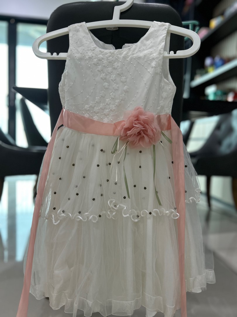 Girl white princess dress, Babies & Kids, Babies & Kids Fashion on ...