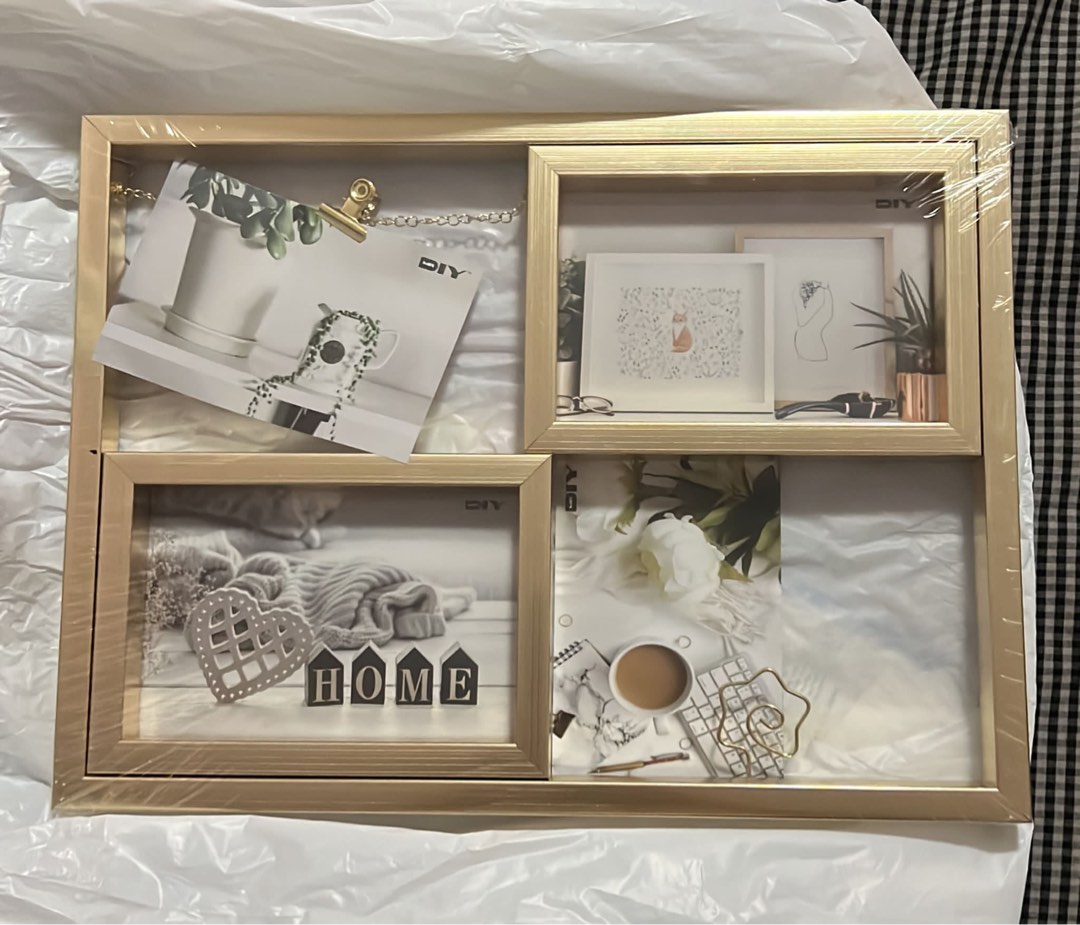 Gold Multi Photo Frame, Furniture & Home Living, Home Decor, Frames ...