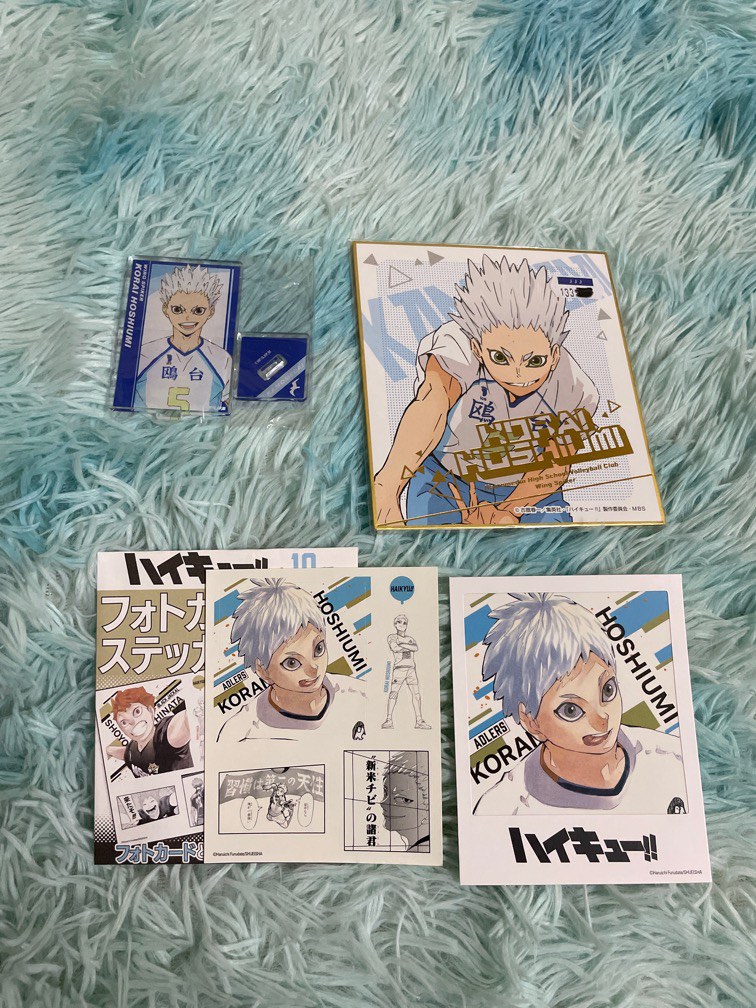 Haikyuu hoshiumi korai haikyu anime shikishi artboard sticker acrylic ...