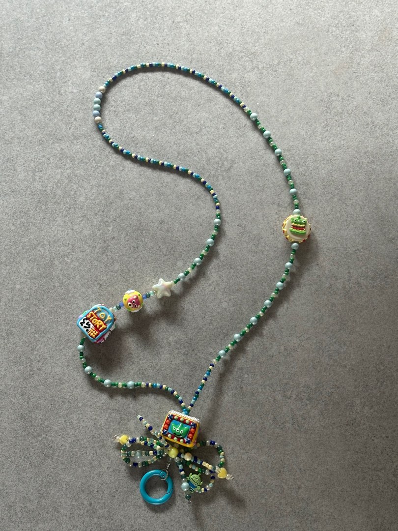 Hand drawn Toy Story beads and figurine landyard, Hobbies & Toys ...